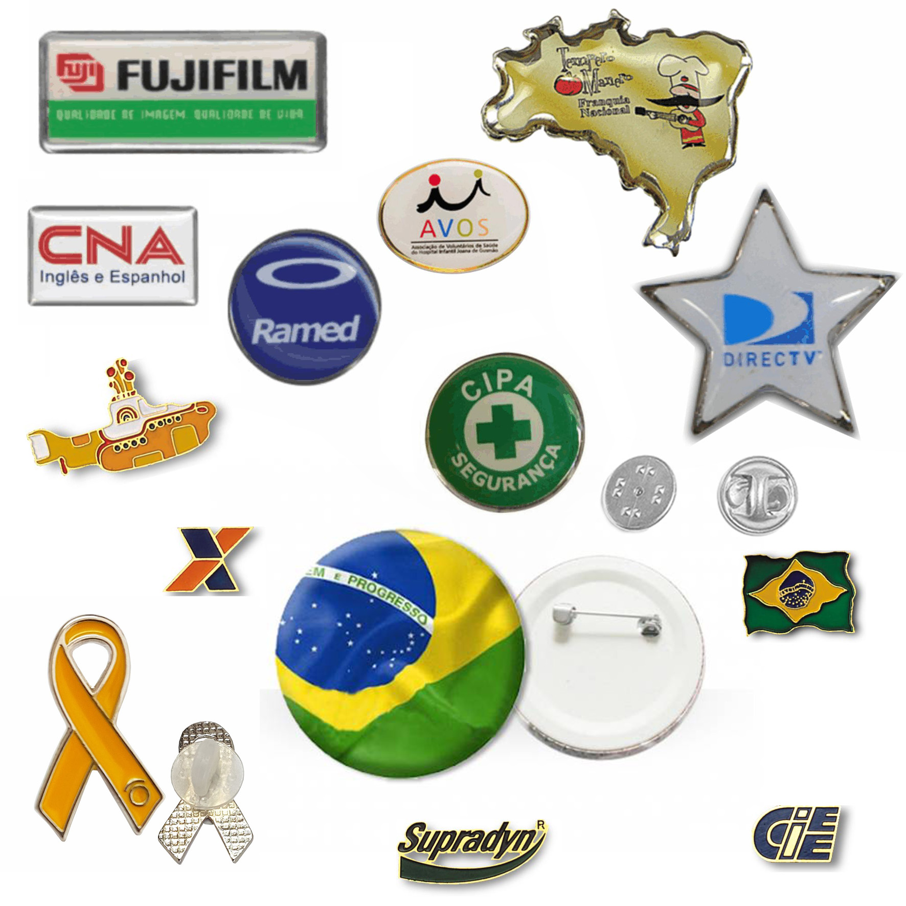Pins e Bottons Diversos – New Brindes